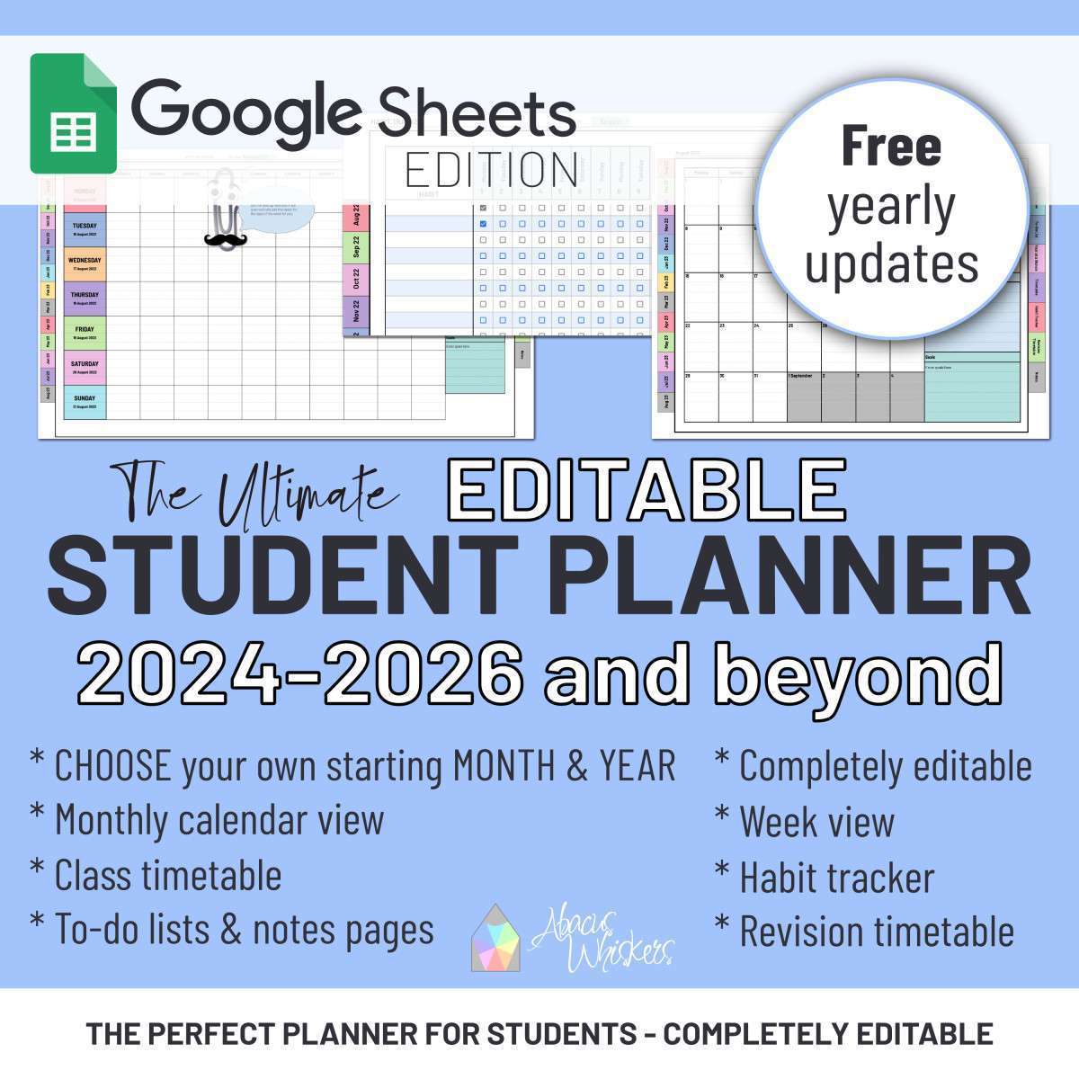 The Ultimate Editable Student Planner & Monthly Calendar | 2025/26 and ...