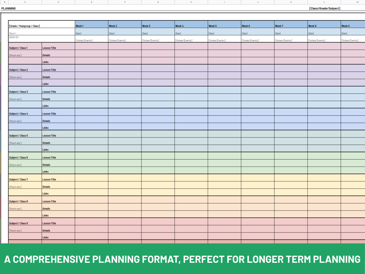 Ultimate Editable Teacher Planner 2026 and Beyond | Microsoft Excel ...